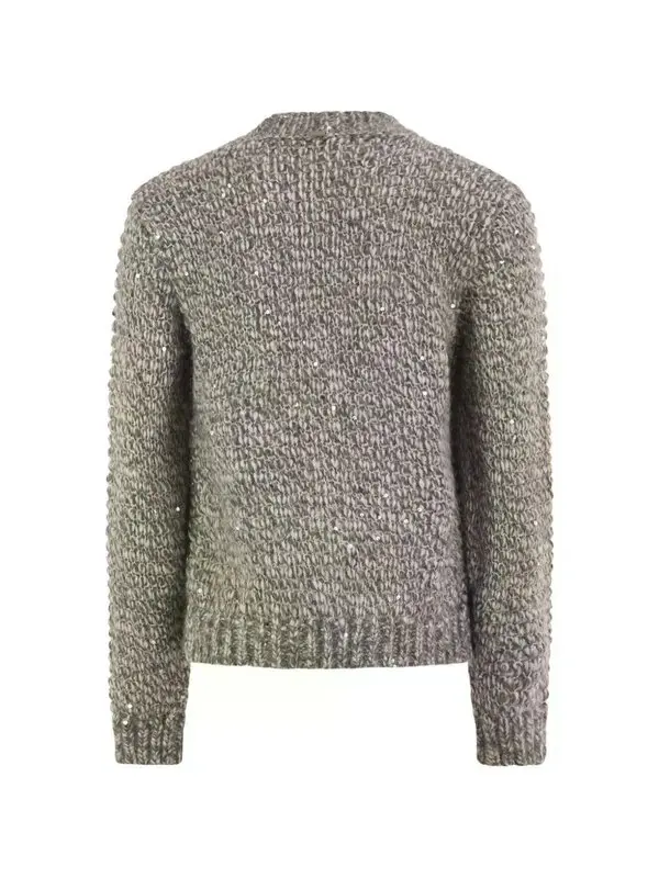 Herno Sequin-embellished Textured-knit Sweater