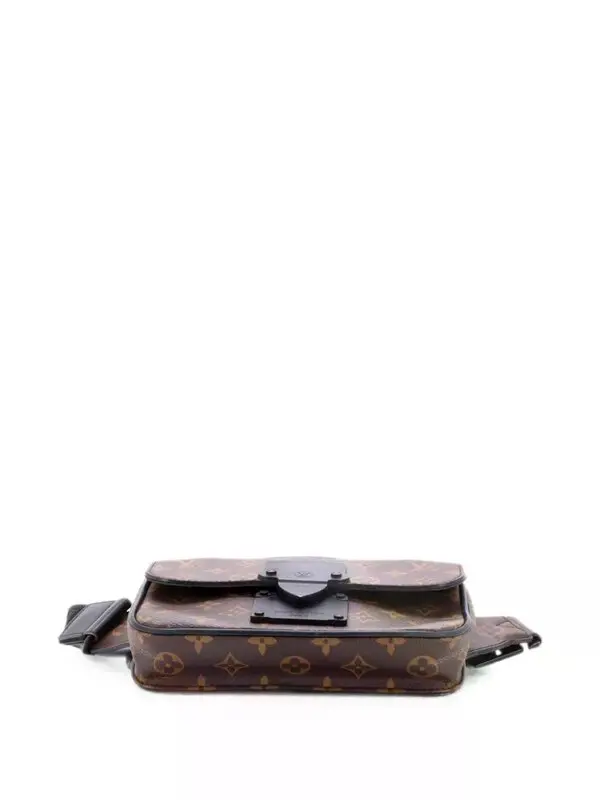 LOUIS VUITTON S Lock Sling Bag Macassar Monogram Canvas Belt Bag - Brown