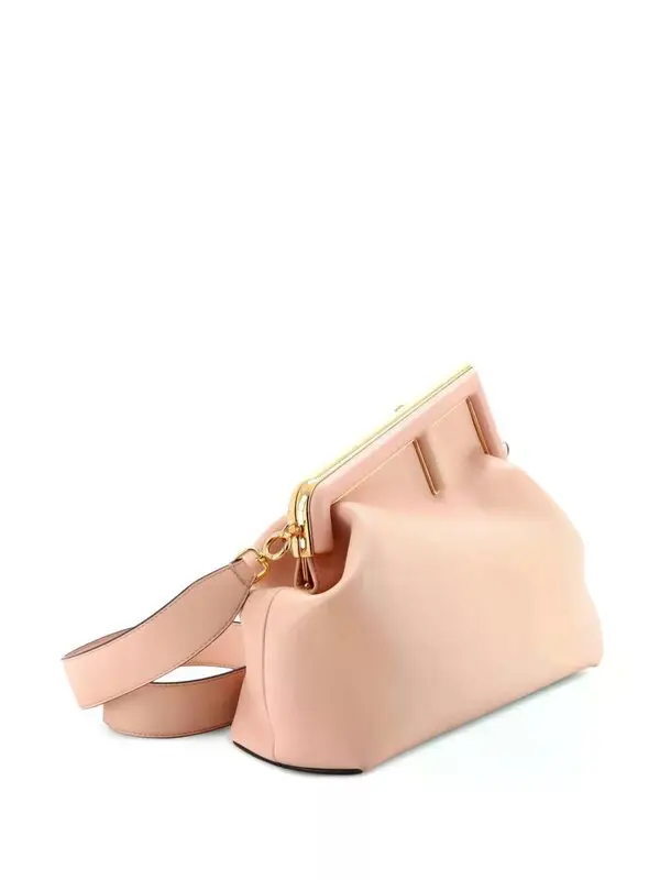 Fendi First Bag Leather Medium Clutch Bag - Pink