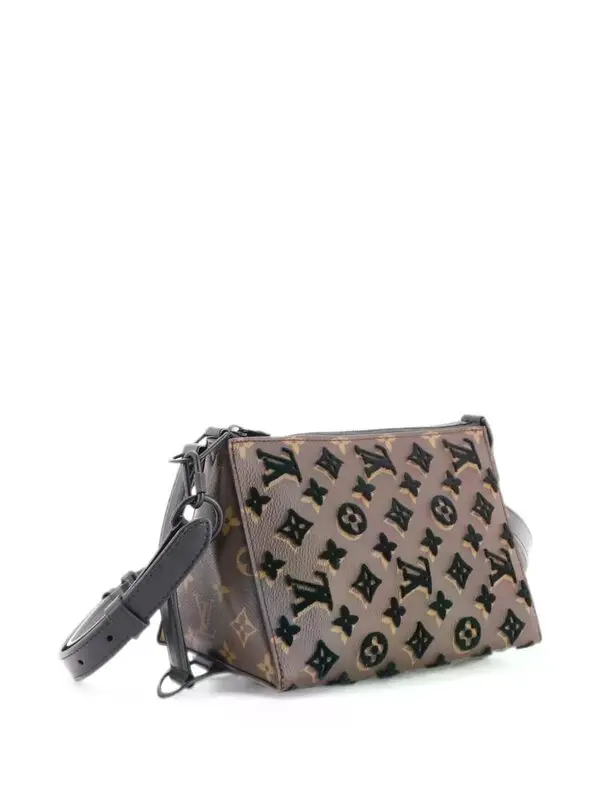 LOUIS VUITTON Triangle Messenger Monogram Tuffetage Canvas Crossbody Bag