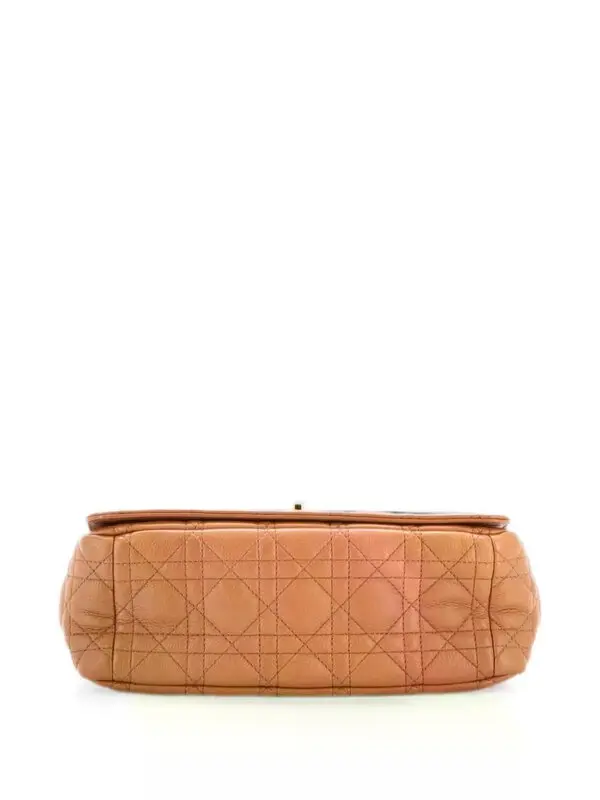 Dior Caro Bag Cannage Quilt Calfskin Medium Crossbody Bag - Brown