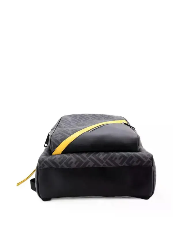 Fendi Front Pocket Zucca Coated Canvas And Leather Large Backpack