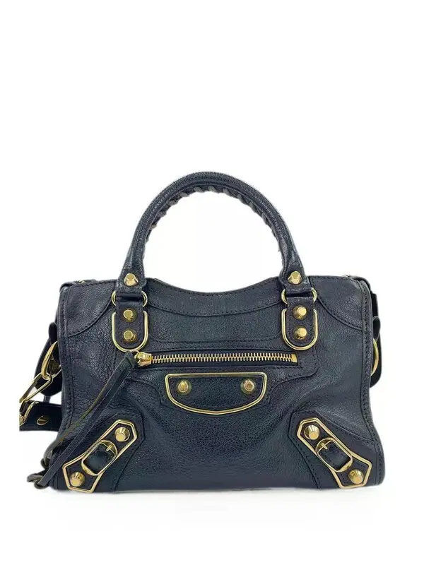 Balenciaga 2020 Metallic Edge Mini City Tote Bag - Blue