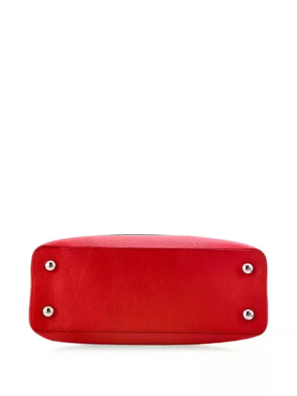 LOUIS VUITTON Capucines Bag Leather Pm Satchel - Red