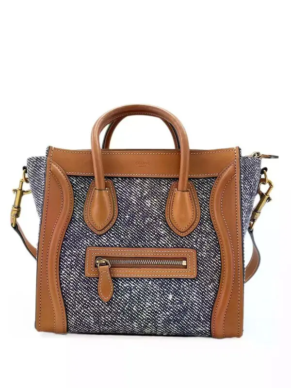 Celine 2010s Luggage Nano Shopper Tote Bag - Brown