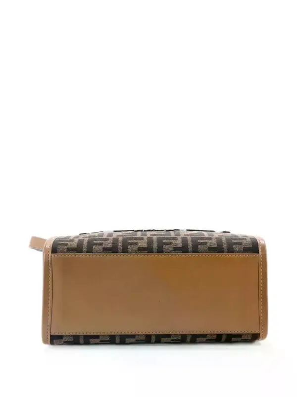 Fendi Sunshine Shopper Zucca Canvas Small Tote Bag