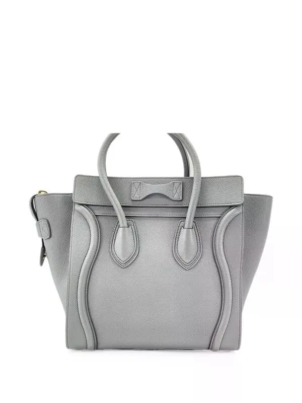 Celine 2010s Luggage Micro Handbag - Grey