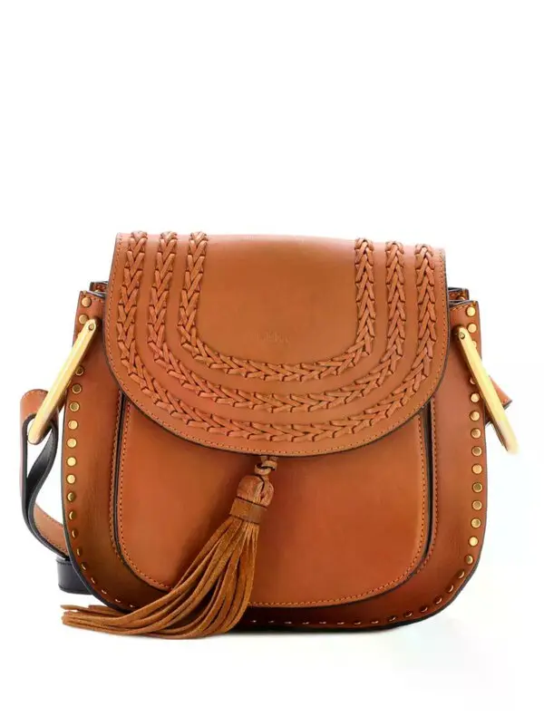 Chloé Hudson Handbag Whipstitch Leather Small Crossbody Bag - Brown