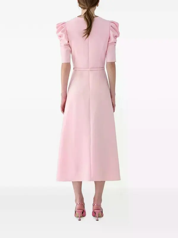 Carolina Herrera Puff-sleeve Midi Dress