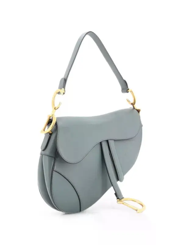 Dior Saddle Handbag Leather Medium Shoulder Bag - Green