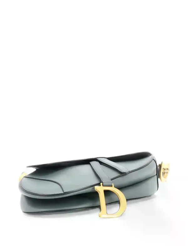 Dior Saddle Handbag Leather Medium Shoulder Bag - Green