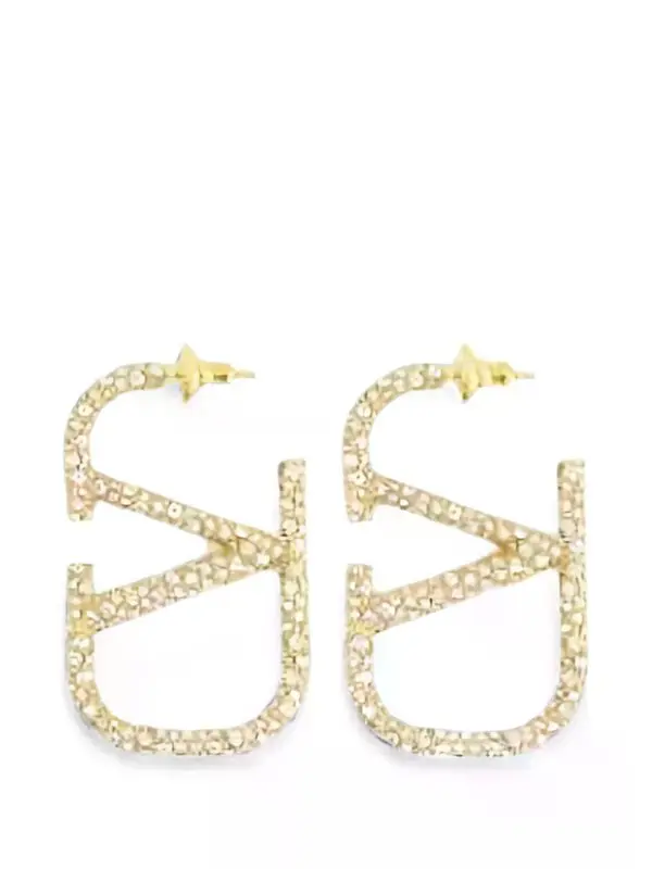 Valentino Garavani Vlogo Signature Crystal-embellished Earrings - Gold