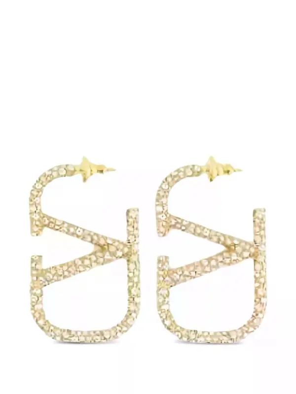 Valentino Garavani Vlogo Signature Crystal-embellished Earrings - Gold
