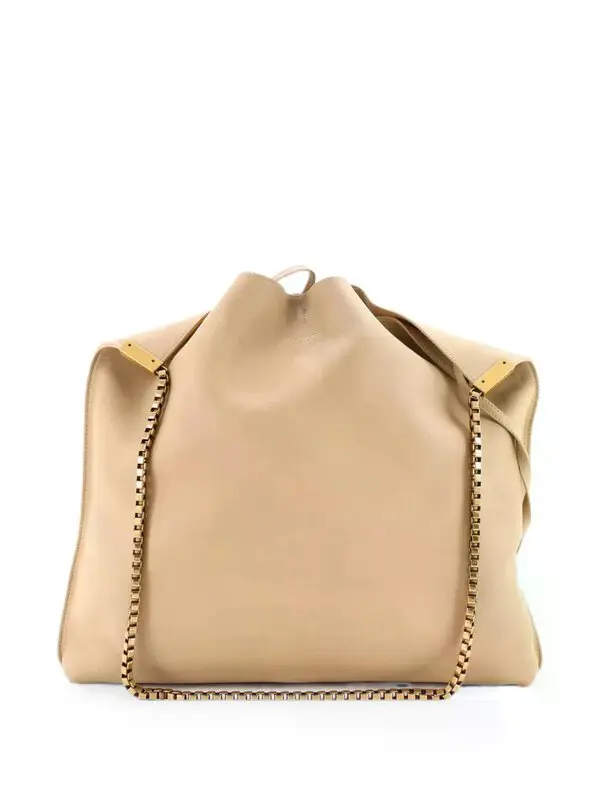 Saint Laurent Suzanne Leather Medium Hobo Bag - Neutrals