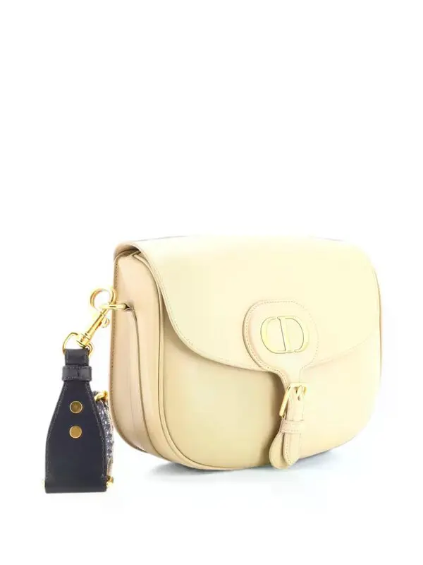 Dior Bobby Flap Bag Leather Large Crossbody Bag - Neutrals