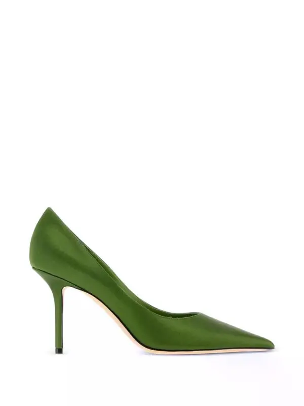 JIMMY CHOO Love 85 Satin Pumps - Green