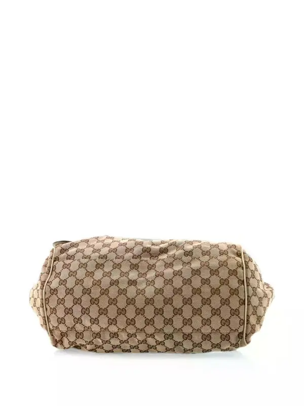 Gucci Sukey Boston Bag Gg Canvas Satchel