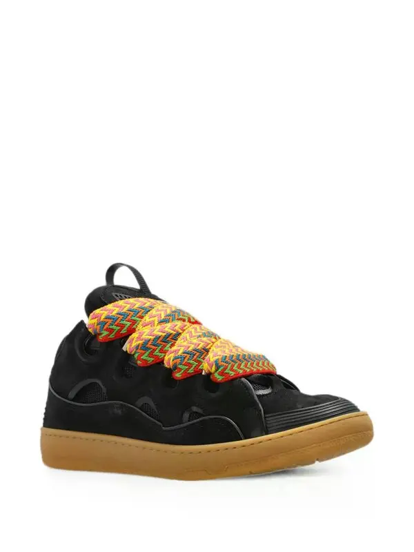 LANVIN Curb Oversized-lace Sneakers - Black