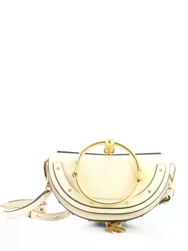 Chloé Nile Leather Mini Crossbody Bag - White