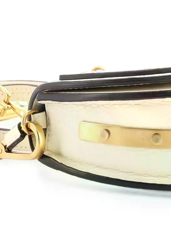 Chloé Nile Leather Mini Baguette - White