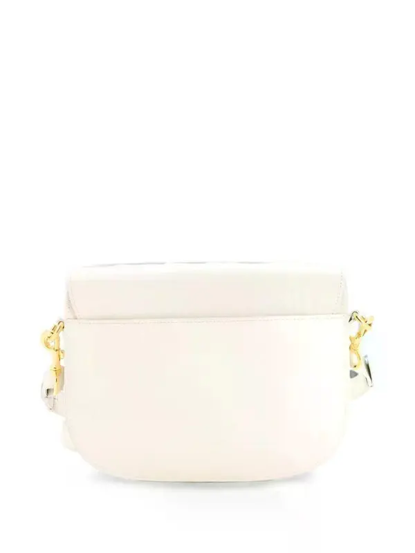Dior Bobby Flap Bag Leather Medium Crossbody Bag - White