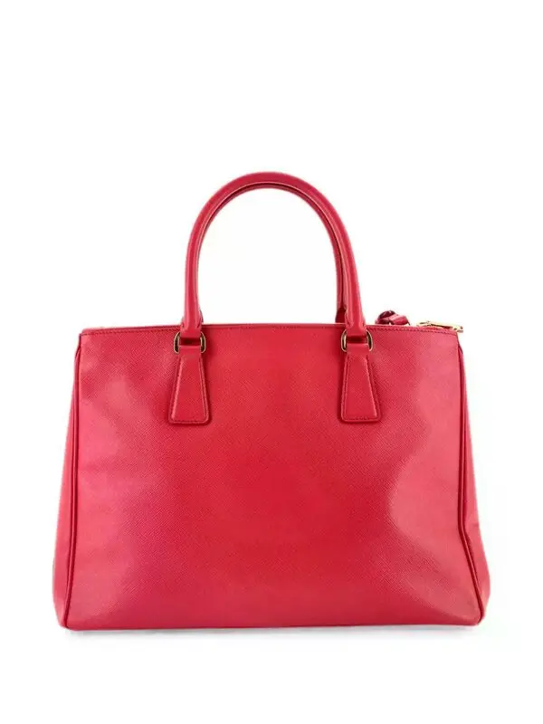 Prada Double Zip Lux Saffiano Leather Medium Tote Bag - Pink