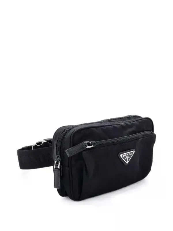 Prada Re-nylon Belt Bag With Saffiano Leather Accents