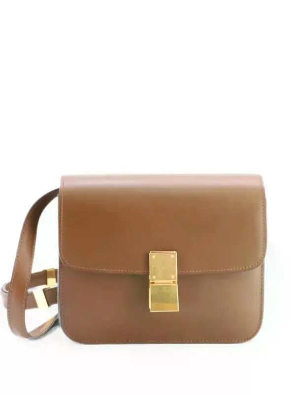 Celine Classic Box Bag Smooth Leather Teen Shoulder Bag - Brown