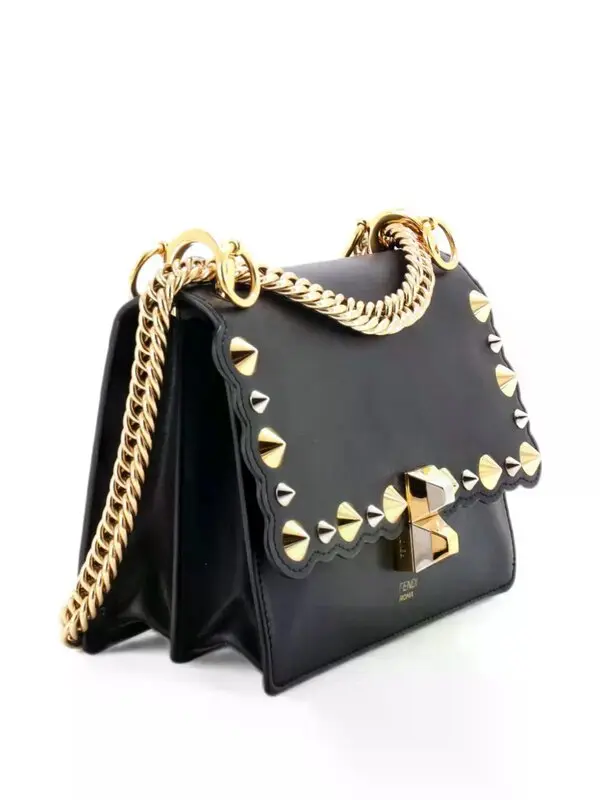 Fendi Kan I Bag Studded Leather Small Shoulder Bag