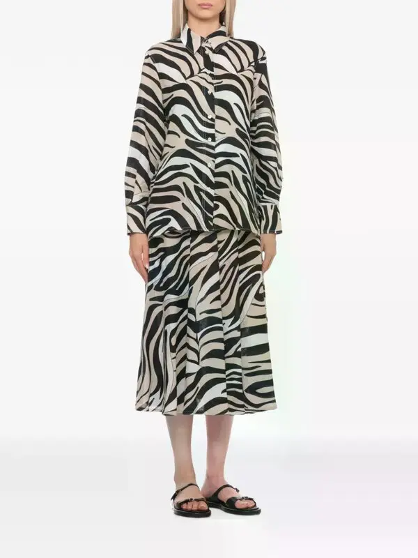 Marella Zebra-print Long-sleeved Shirt