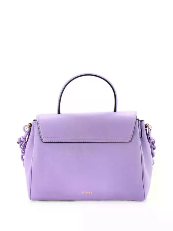Versace La Medusa Top Handle Bag Leather Medium Satchel - Purple
