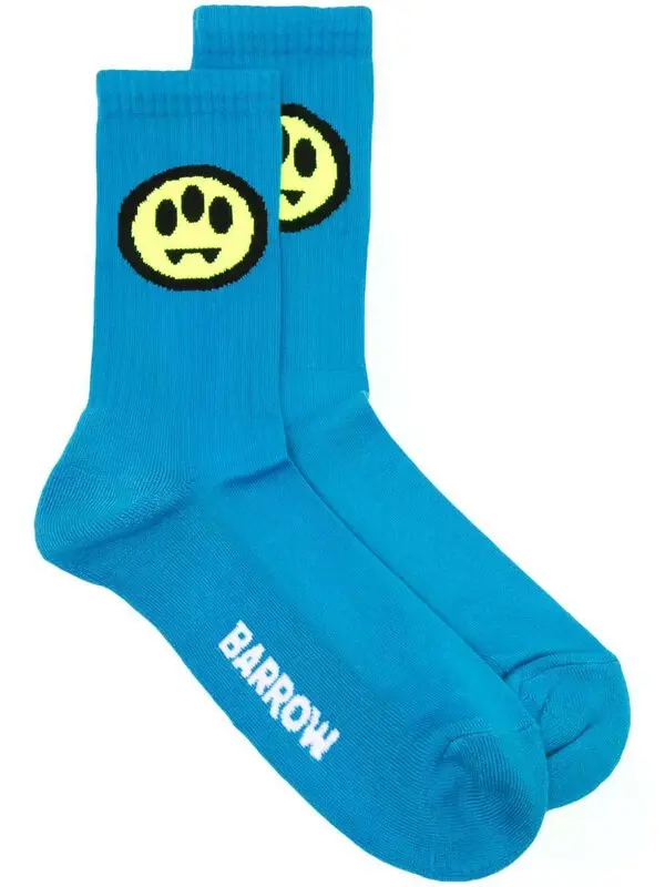 BARROW Logo-intarsia Ribbed Socks