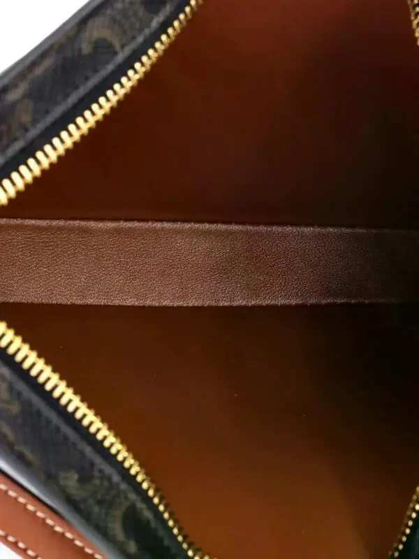 Celine Croque Triomphe Coated Canvas Medium Hobo Bag