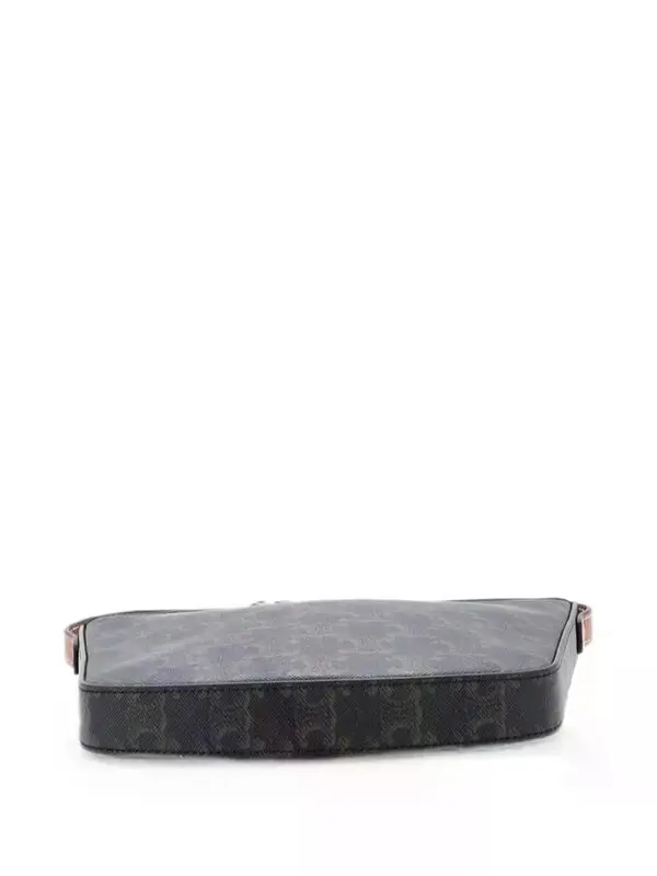 Celine Croque Triomphe Coated Canvas Medium Hobo Bag