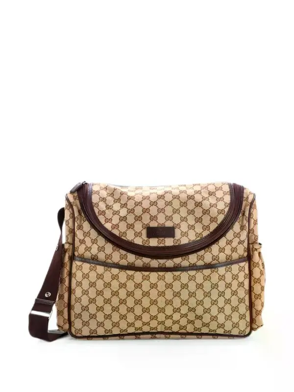Gucci Gg Canvas Diaper Crossbody Bag