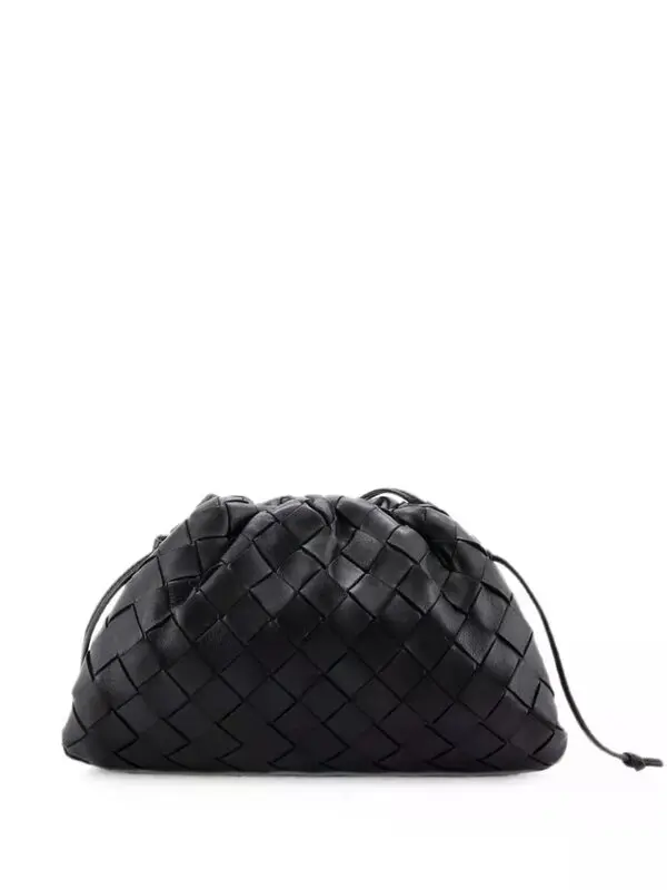 Bottega Veneta The Pouch Intrecciato Nappa Mini Crossbody Bag - Black