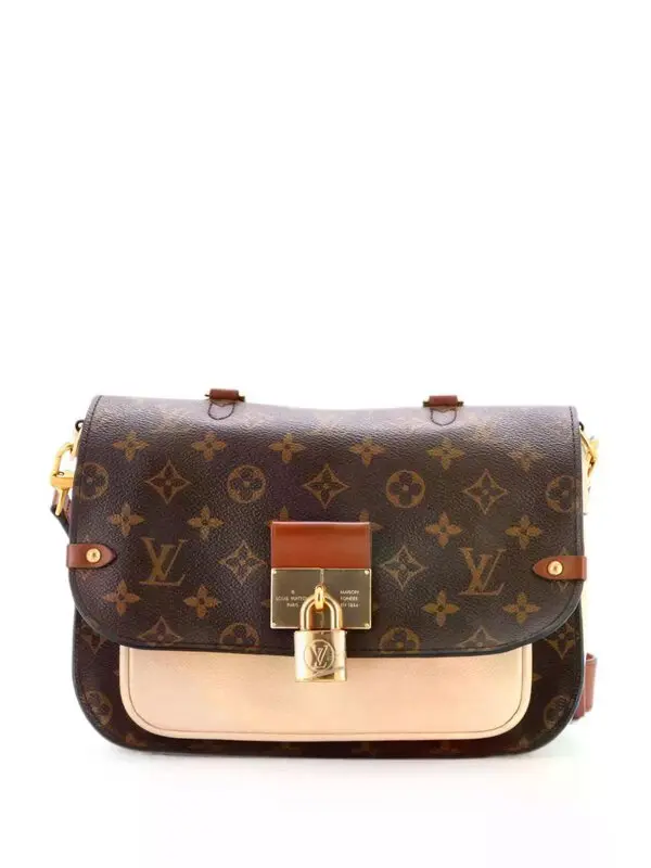 LOUIS VUITTON Vaugirard Handbag Monogram Canvas With Leather Satchel - Brown