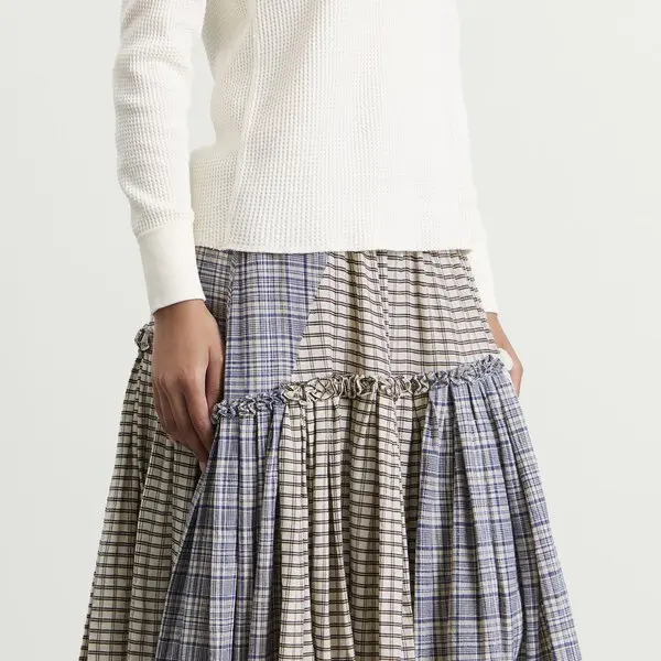 STORY MFG. Precious Patchwork Pine Skirt Presented End