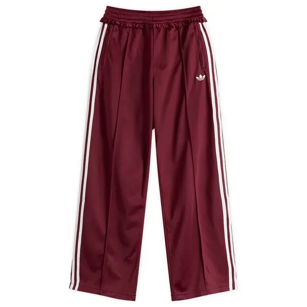 Adidas Pleated Firebird Track Pants - Shadow Red