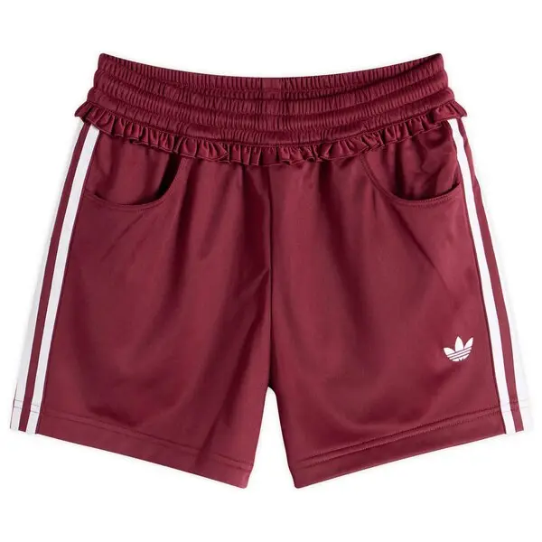 Adidas Pleated Firebird Shorts - Shadow Red