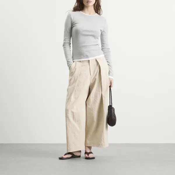 ST. AGNI Organic Cotton Layered Long Sleeve Top