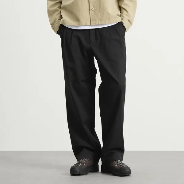 Norse Projects Hestur Relaxed Twill Pleated Trousers