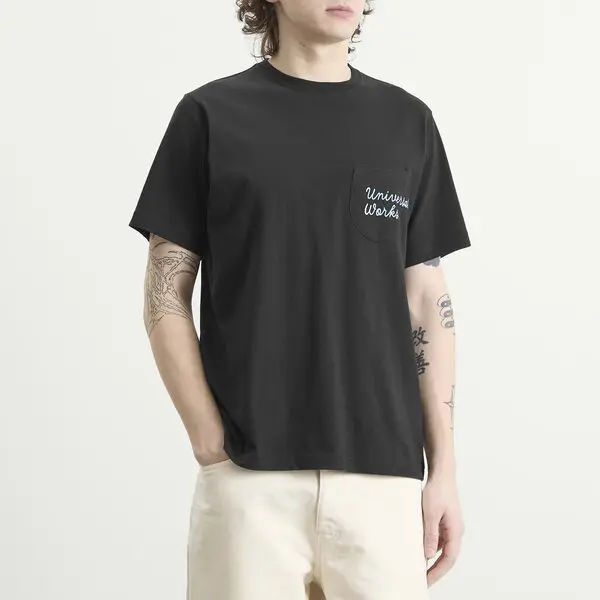 Universal Works Script Logo Pocket T-shirt