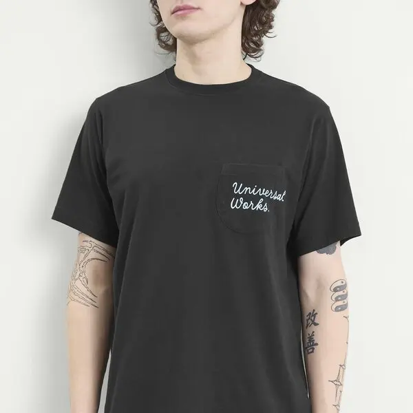 Universal Works Script Logo Pocket T-shirt