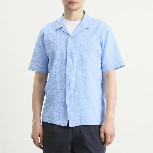 Universal Works Seersucker Shirting Road Shirt