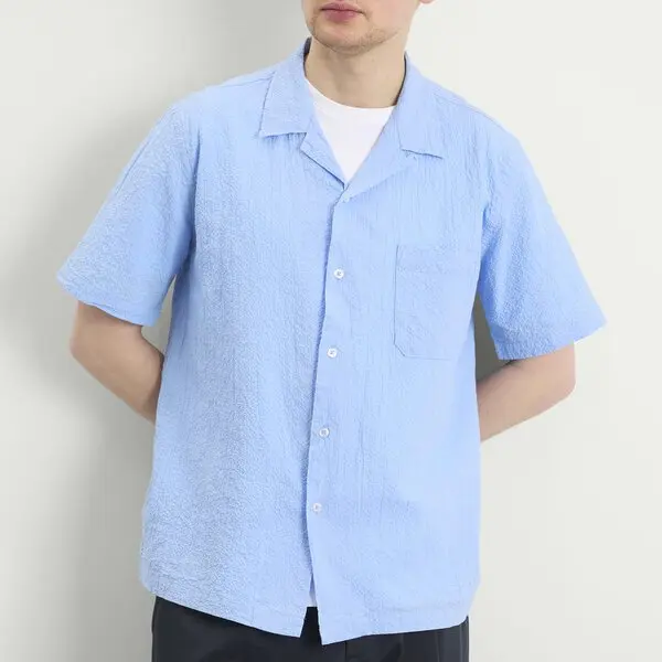 Universal Works Seersucker Shirting Road Shirt