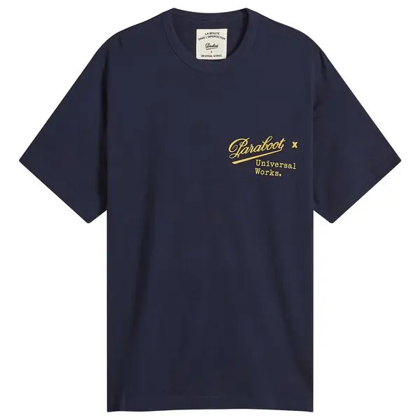 Universal Works X Paraboot Jersey Print Tee - Navy