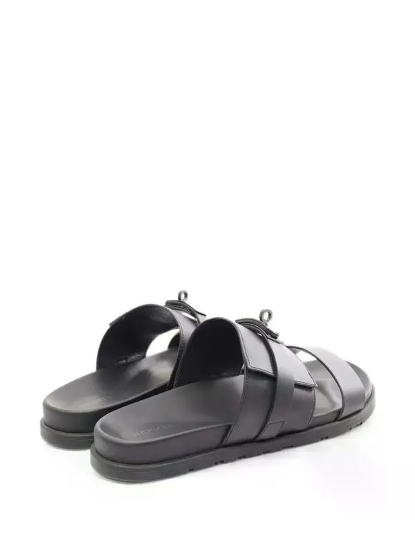Hermès 2010s Jackson Kelly Slide Sandals - Black