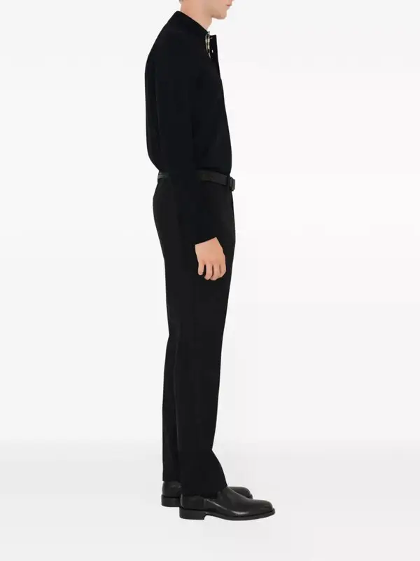 Burberry Long-sleeve Cotton Polo Shirt