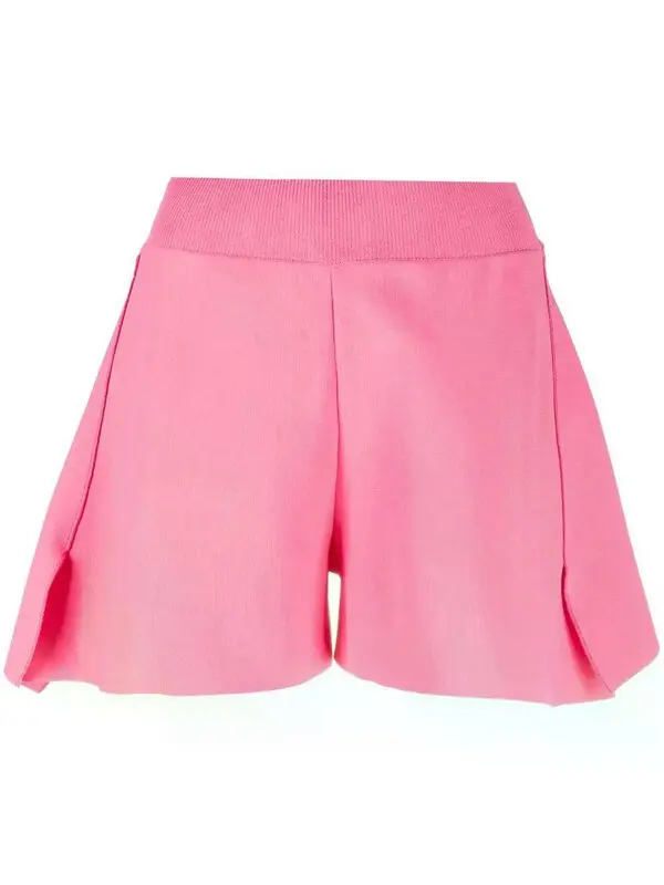 Stella McCartney Mid-rise Knitted Track Shorts - Pink